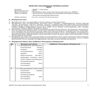 Bab 8 rpp ppkn sma kls xi menelusuri dinamika kehidupan bernegara dlm kontek geopolit | PDF