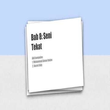 Bab 8: Seni Tekat | PPT