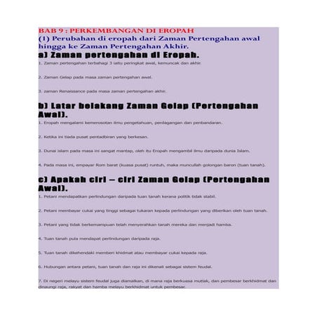 Nota Bab 9 | DOCX