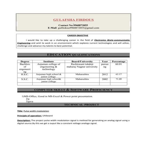 FORMAT READY RESUME | DOC