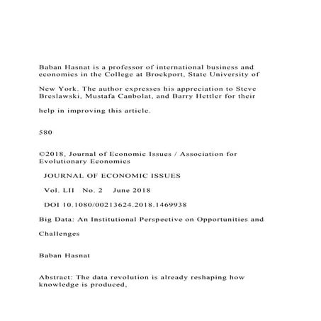 Big Data in Economics An Introduction | PDF