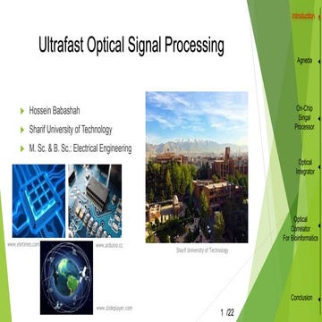 Ultrafast Optical signal processing | PPTX