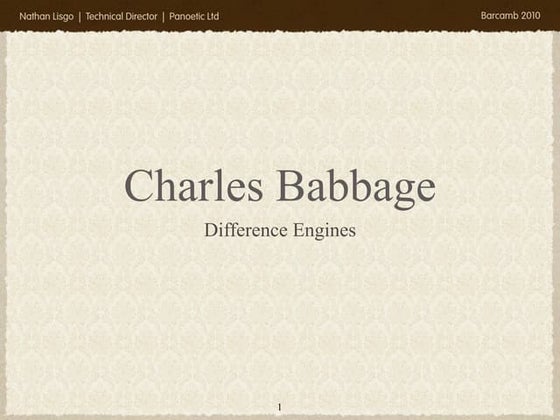 Charles babbage ppt | PPTX
