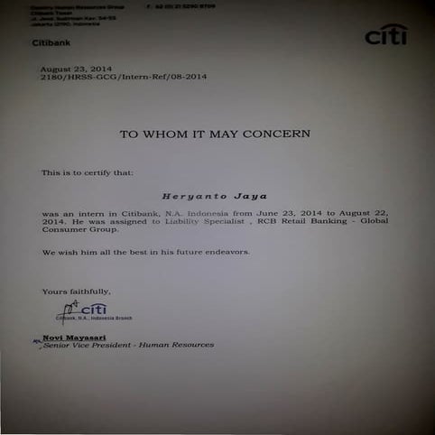 Internship Reference Letter | PDF