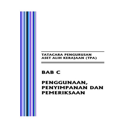 Manual Tatacara Pengurusan Aset Alih Kerajaan (TPA) | DOC