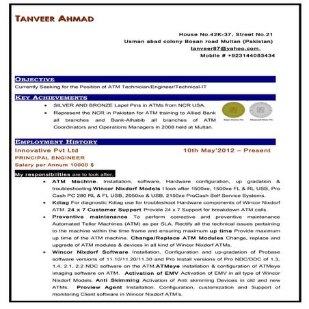 Tanveer Ahmad Complete Cv | PDF