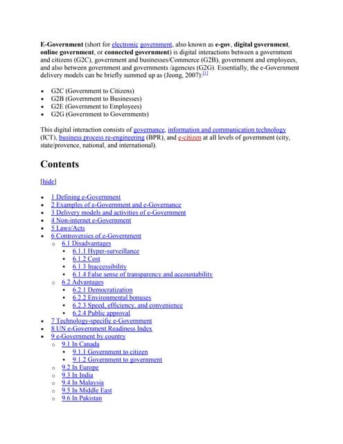 Global e governance | PPT
