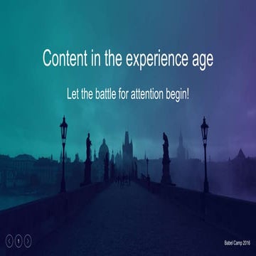Content in the Experience Age | PPTX | Social Networking | Internet