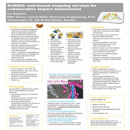 SoftGIS for colloborative Impact Assessment | PDF