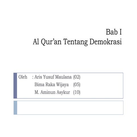Demokrasi Dalam Islam | PPTX