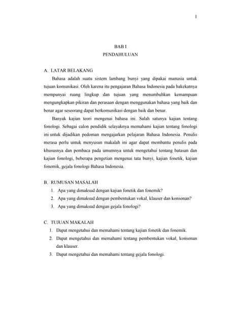 Makalah Fonologi Fonetik dan Fonemik | DOCX