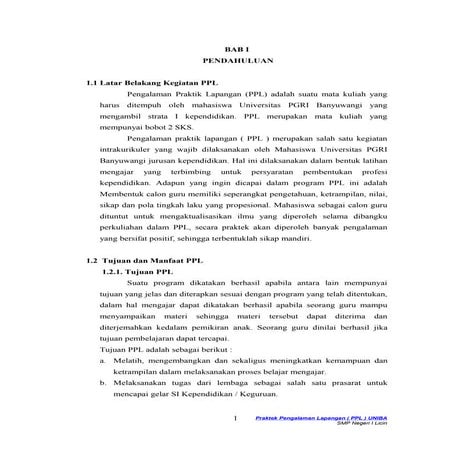 Membuat proposal ppl | DOCX