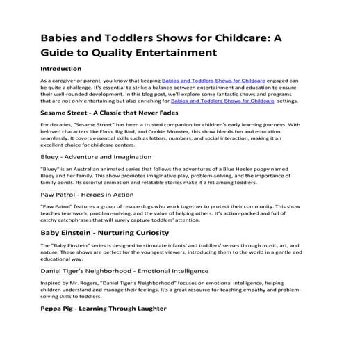 Babies and Toddlers Shows for Childcare 123.pdf