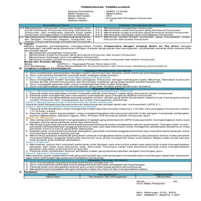 Bab ii 1. konsep dan penyajian himpunan | DOCX