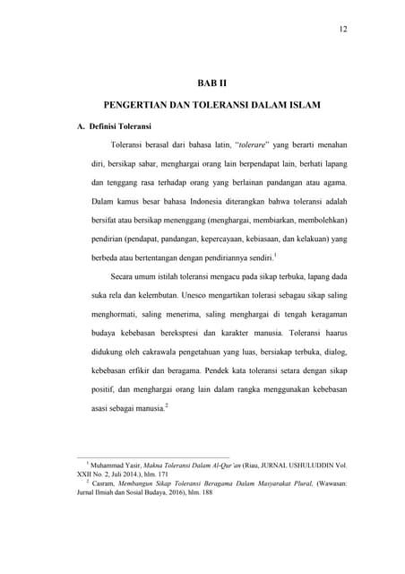 TOLERANSI ANTAR UMAT BERAGAMA | PDF