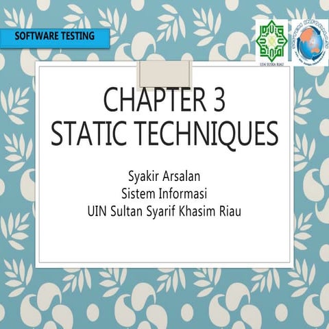 Bab iii static techniques | PPT