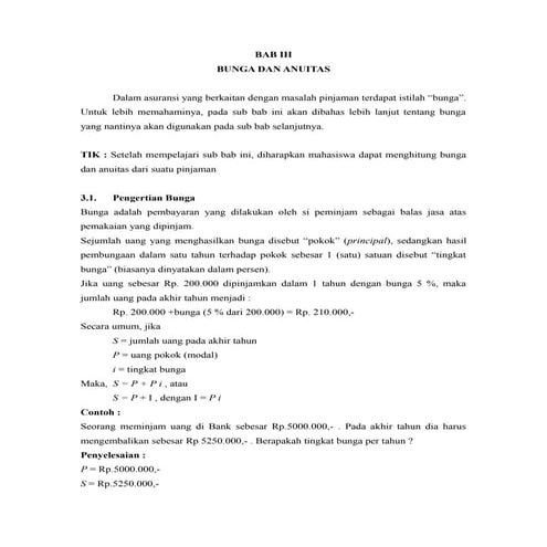 Anuitas Biasa (Matematika Keuangan) | PDF