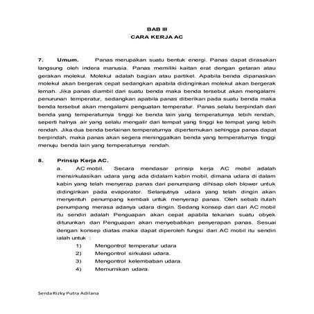 Bab iii cara kerja ac | PDF