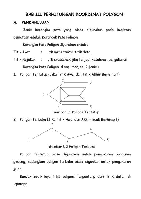 Pengukuran poligon tertutup | DOCX