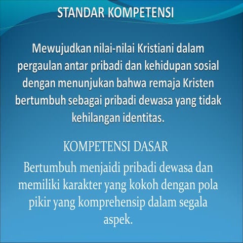 Bab iii karakter remaja kristen kelas x | PPT