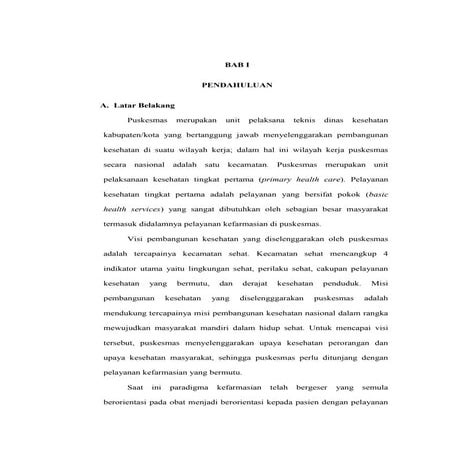 Bab i puskesmas uh1 edit | DOCX