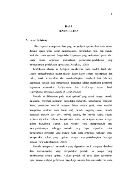 Transportation Problem- Stepping Stone Method | PPT