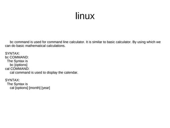 Linux commands | ODP