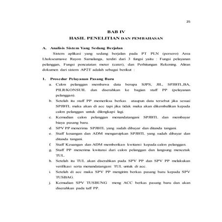 Laporan LKP TI PLN Bab IV | DOCX
