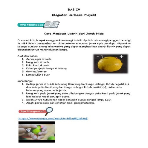Bab IV (Kegiatan berbasis proyek) | PDF
