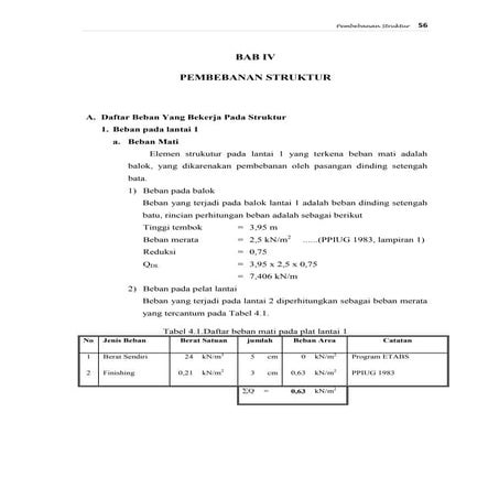 Bab iv pembebanan struktur | PDF