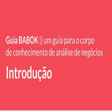 Um guia para definir o corpo de conhecimento para análise de negócios ...