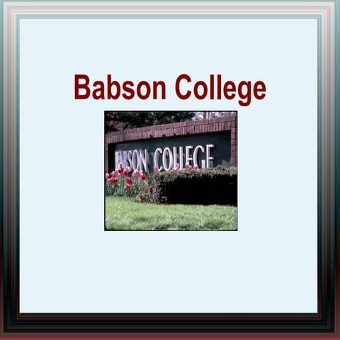 Babson College | PDF