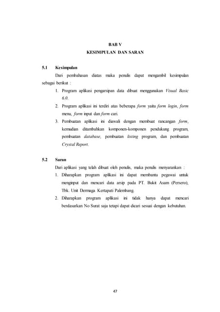BAB V Penutup TB | DOCX