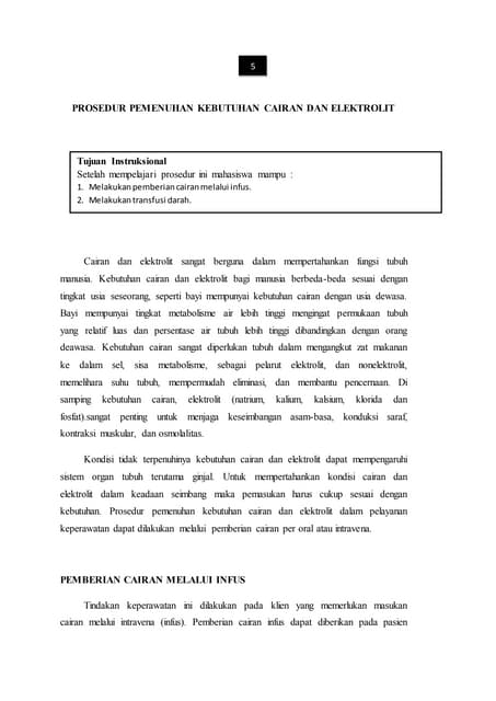 Pemasangan IVFD yang benar sesuai dengan sytandar yang di perhatikan | PPTX