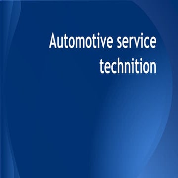 Automotive technology power point | PPTX