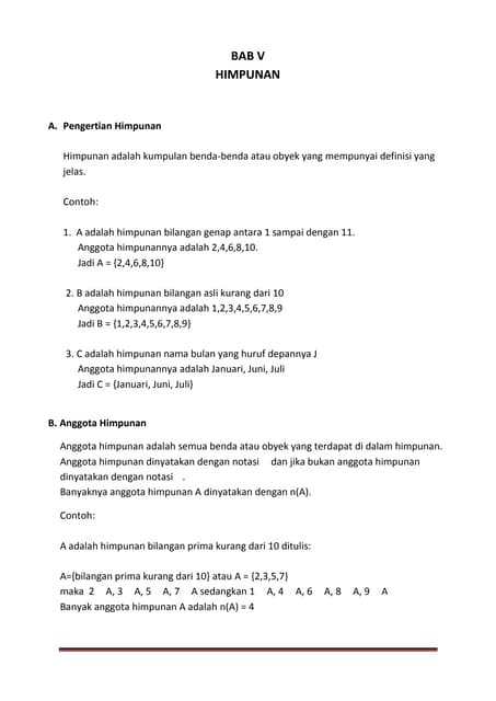 Rangkuman himpunan | DOCX