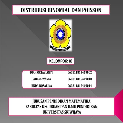 Bab vi binomial poisson | PPTX