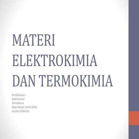 Elektrokimia dan Thermokimia | PPTX