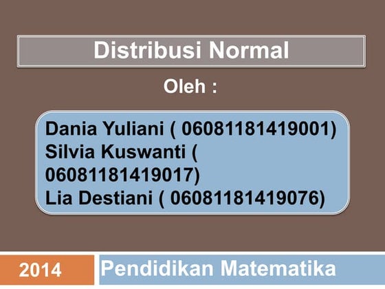 Distribusi normal | PPTX