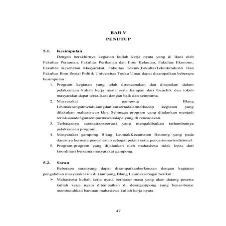 Bab v penutup & daftar pustaka | PDF