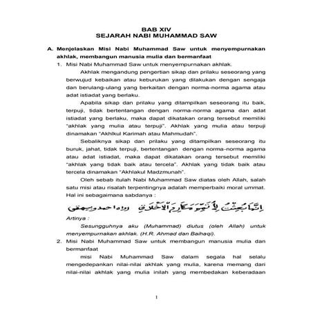 Bab 14 Misi Nabi muhammad | PDF
