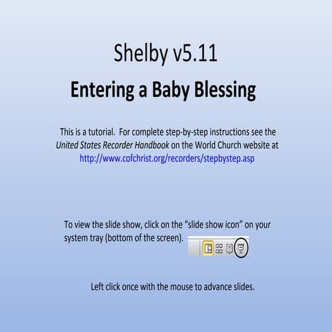 Tutorial - Baby Blessing | PPT