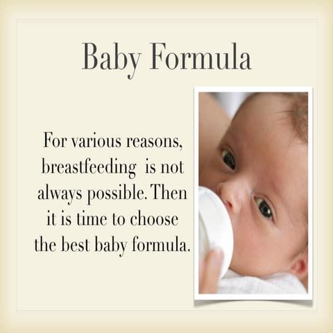 Baby Formula | PPT
