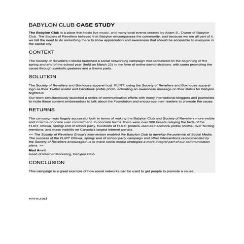 Babylon Club Case Study | DOC