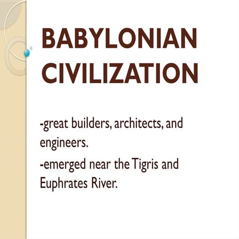 BABYLONIAN CIVILIZATION Powerpoint Presentation Science Technology and ...