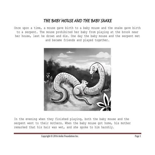 Baby mouse and baby snake | PDF