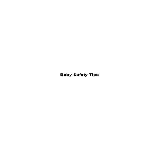 Baby safety tips | PDF