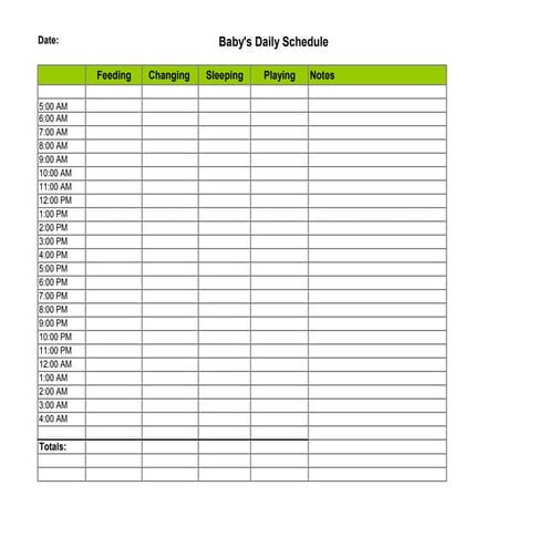 Baby's Daily Schedule by CRAFT | PPT