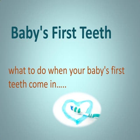 Pediatric Dentist Rockford IL | Baby's First Teeth | PDF