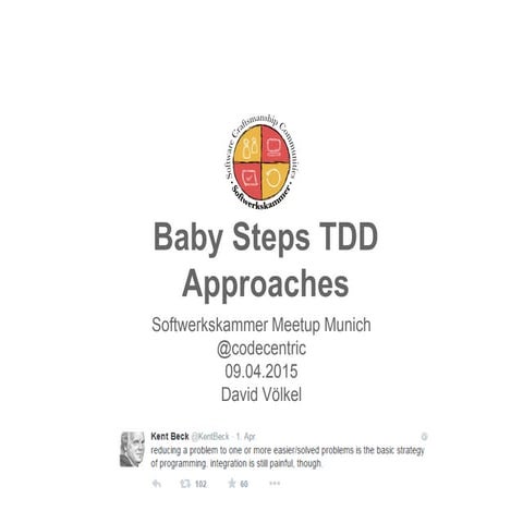 Baby Steps TDD Approaches | PDF | Programming Languages | Computing